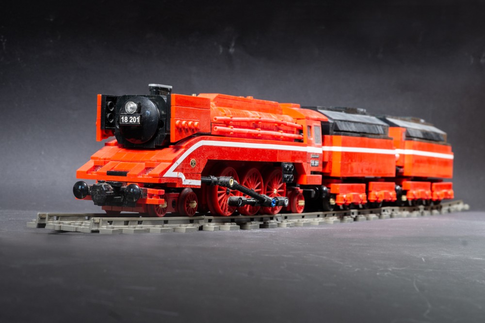 LEGO MOC Lego BR 18 201 steam locomotive by Der_Legologe | Rebrickable ...