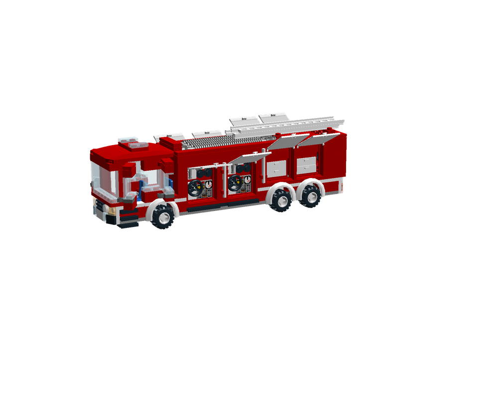 LEGO MOC Fire Truck by Tomaster | Rebrickable - Build with LEGO