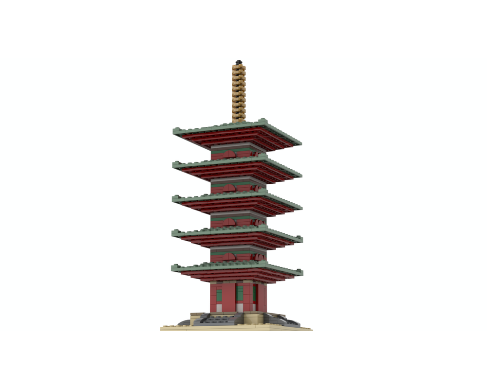 LEGO MOC Japanese Pagoda by Giganbrick | Rebrickable - Build with LEGO