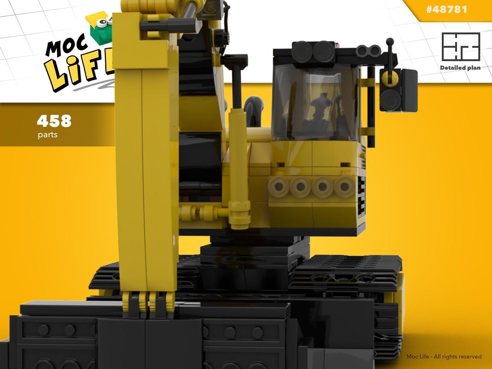 Lego Moc Excavator By Moclife Rebrickable Build With Lego