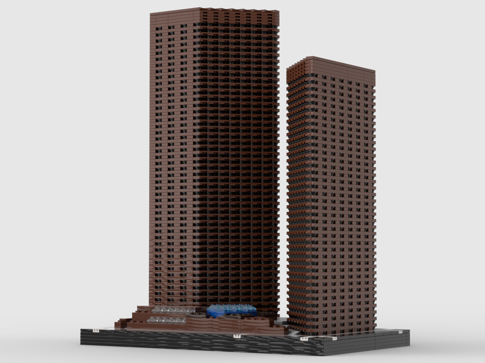 LEGO MOC Wells Fargo Center LA at 1/650th Scale by FunnyTacoBunny ...