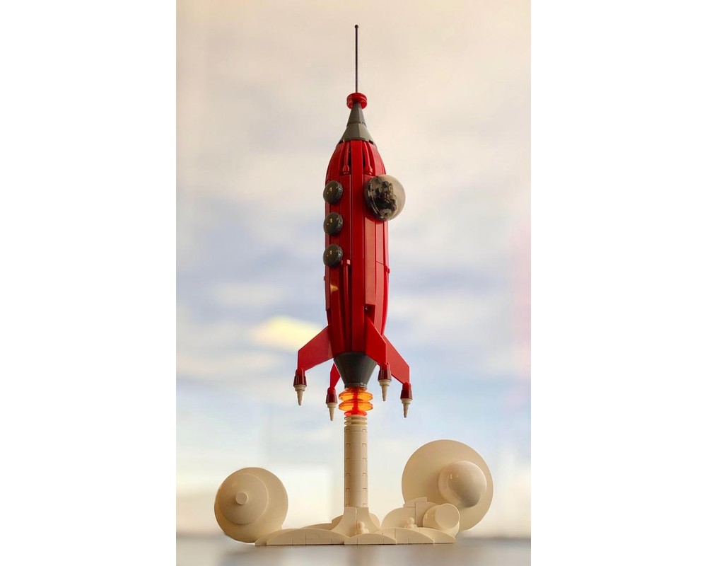 LEGO MOC Retrofuturistic Rocketship by TheCorollaGuy | Rebrickable ...