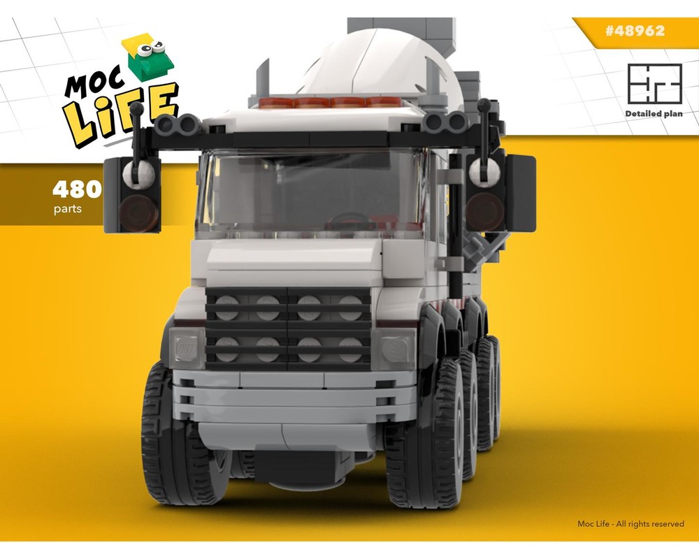 LEGO MOC Cement truck (Remastered) by MocLife | Rebrickable - Build ...