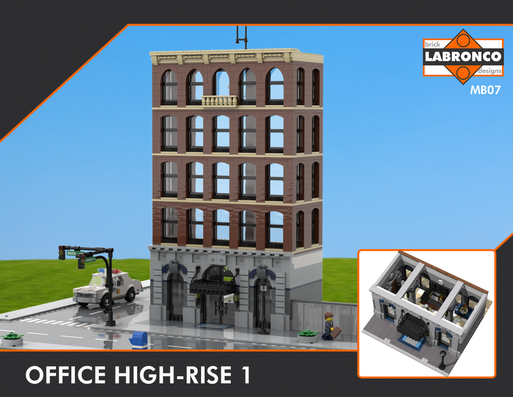 LEGO MOC MB07 - Office High-Rise 1 by Labronco Brick Designs ...