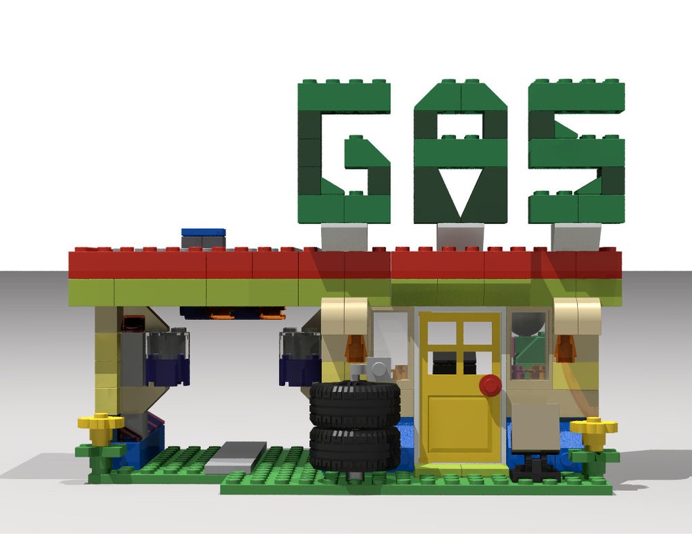 LEGO MOC 10698 Gas Station + Car by Moe Brickman | Rebrickable - Build ...