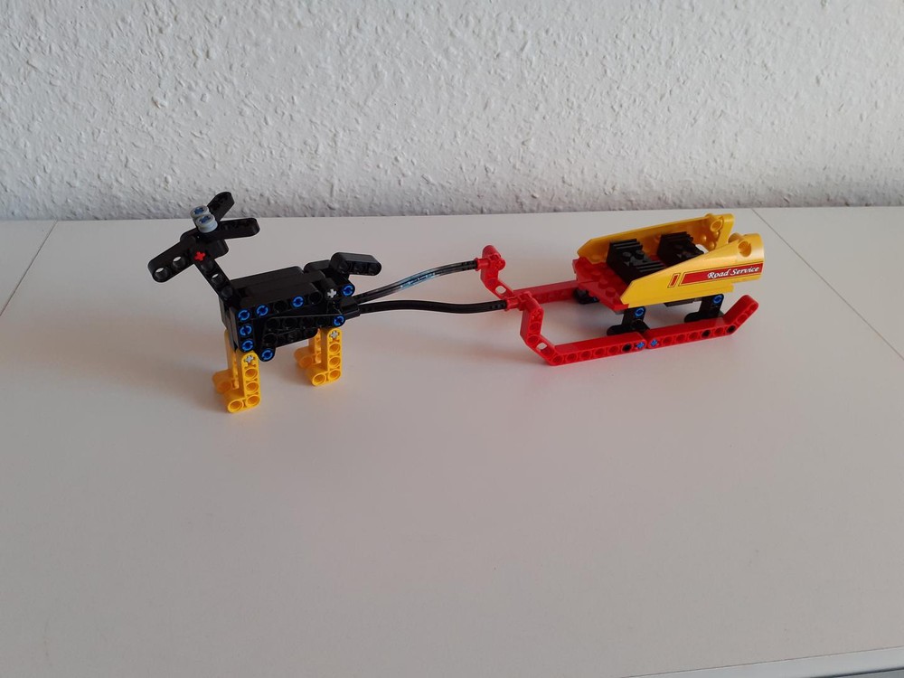 Lego Moc Sled With Reindeer By Talpalababa Rebrickable Build With Lego