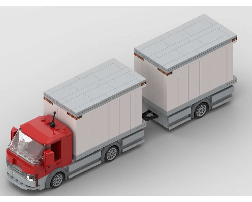 LEGO MOC Cargo Truck with Trailer and Boxes - New Price by ...