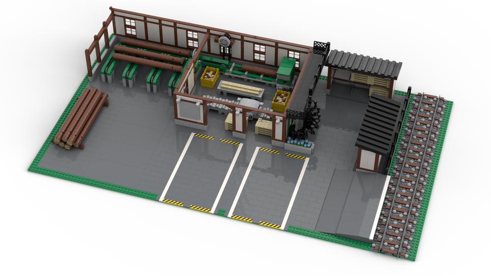 LEGO MOC Lumber Mill by Yellow.LXF | Rebrickable - Build with LEGO