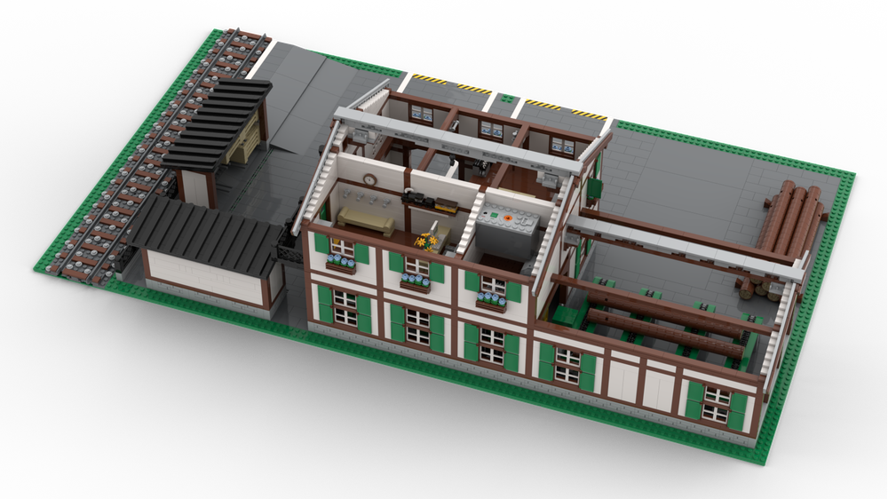 LEGO MOC Lumber Mill by Yellow.LXF | Rebrickable - Build with LEGO