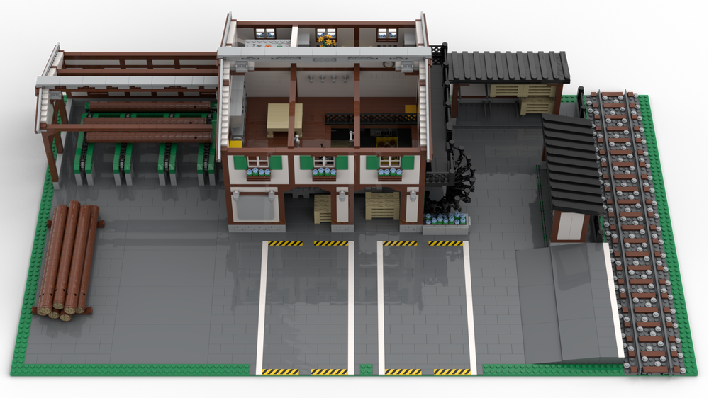 LEGO MOC Lumber Mill by Yellow.LXF | Rebrickable - Build with LEGO