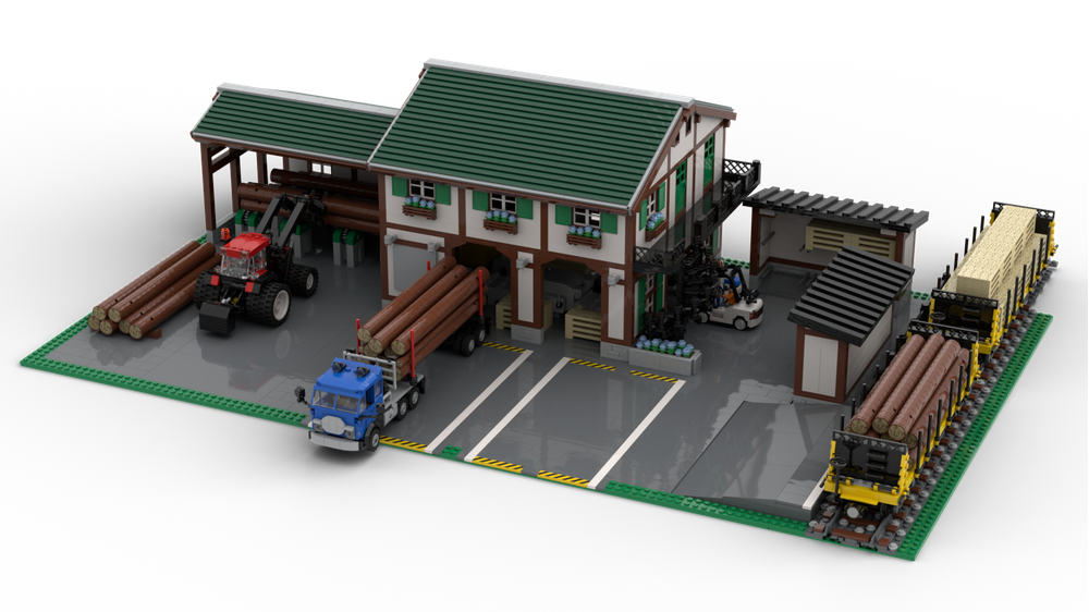 LEGO MOC Lumber Mill by Yellow.LXF | Rebrickable - Build with LEGO