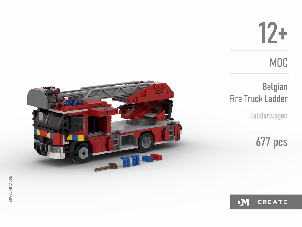 LEGO MOC Belgian Fire Truck ladder (Brandweer ladderwagen) by DMcreate ...
