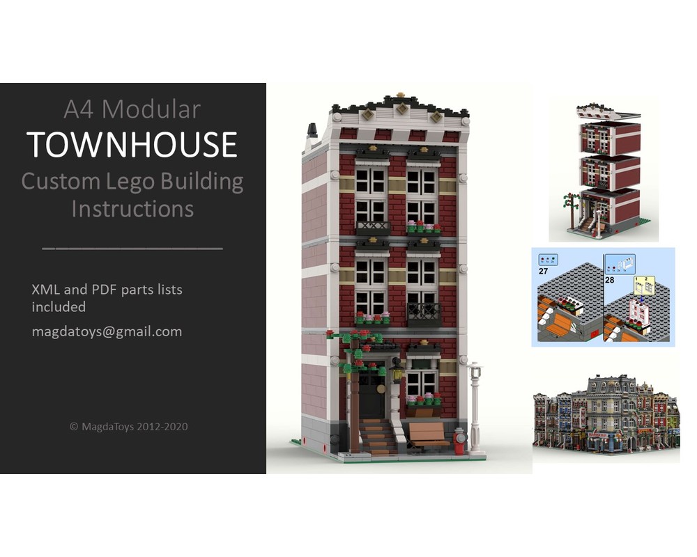 LEGO MOC Townhouse A4 by Magdatoys | Rebrickable - Build with LEGO
