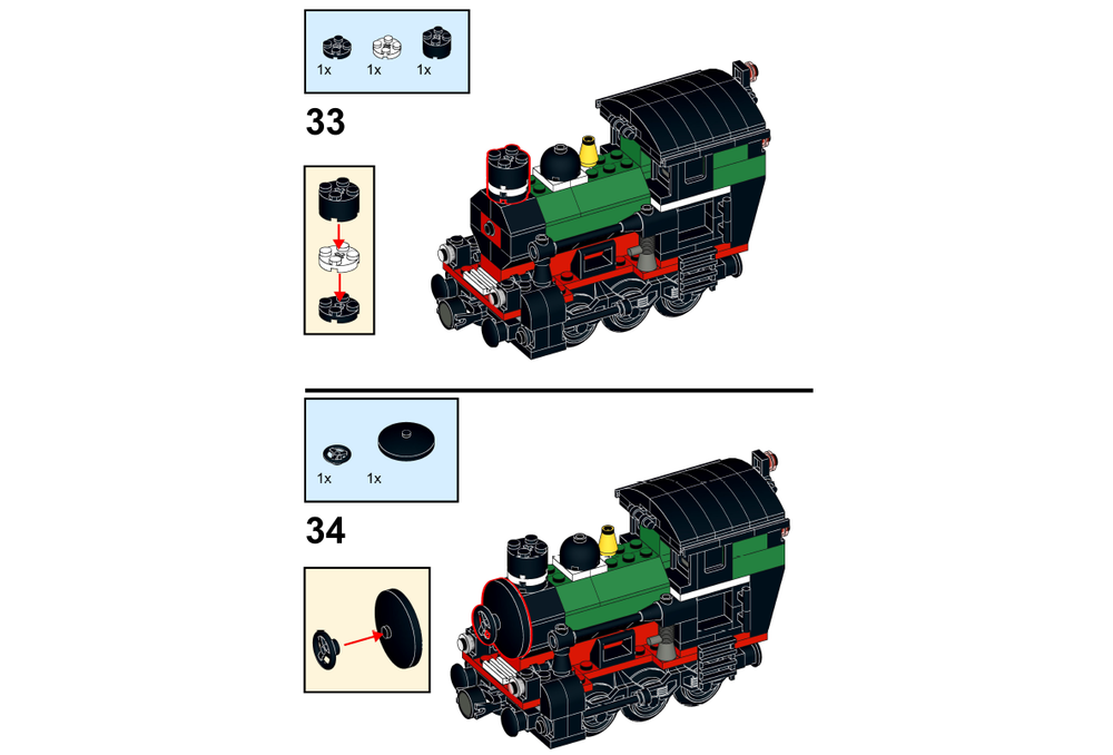 LEGO MOC 10173 - Holiday train - Locomotive by mklpmn | Rebrickable ...