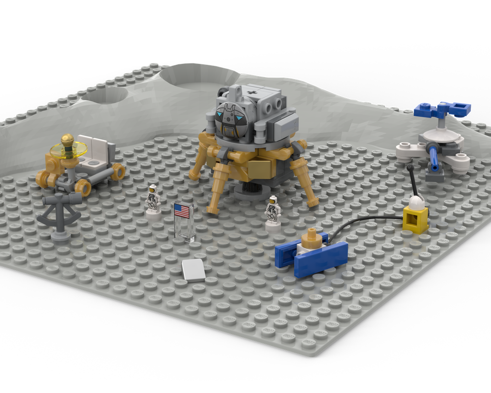 LEGO MOC Apollo lunar landing site by nrike89 | Rebrickable - Build ...