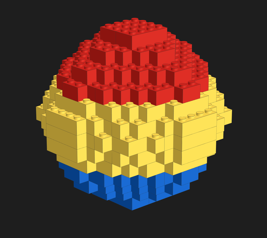 LEGO MOC A simple sphere by PedroJ | Rebrickable - Build with LEGO