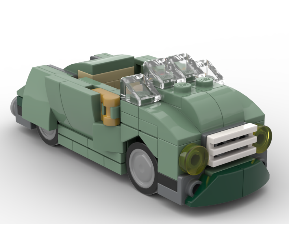 LEGO MOC Sand Green Car - 4 stud wide by sm6rf8 | Rebrickable - Build ...