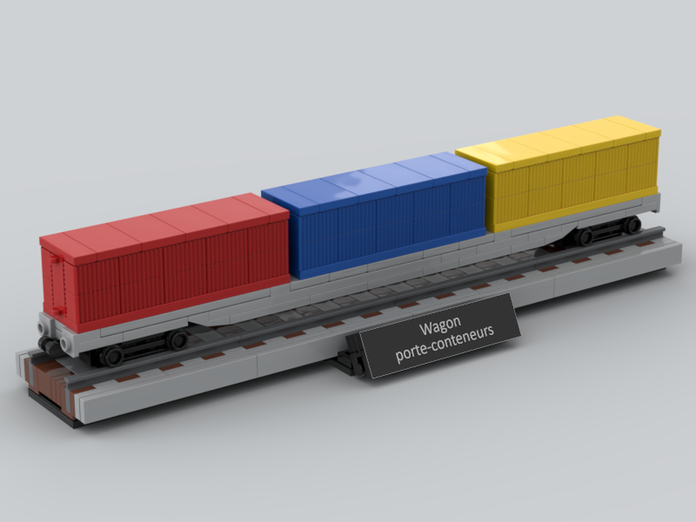 LEGO MOC Container wagon - 1/55 by Thierry | Rebrickable - Build with LEGO