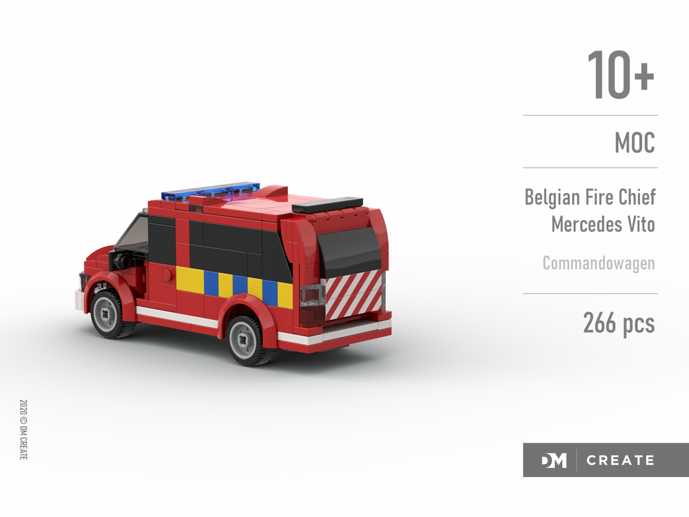 LEGO MOC Belgian Fire Chief Vehicle - Mercedes Vito (Brandweer ...