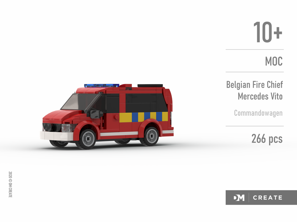 LEGO MOC Belgian Fire Chief Vehicle - Mercedes Vito (Brandweer ...