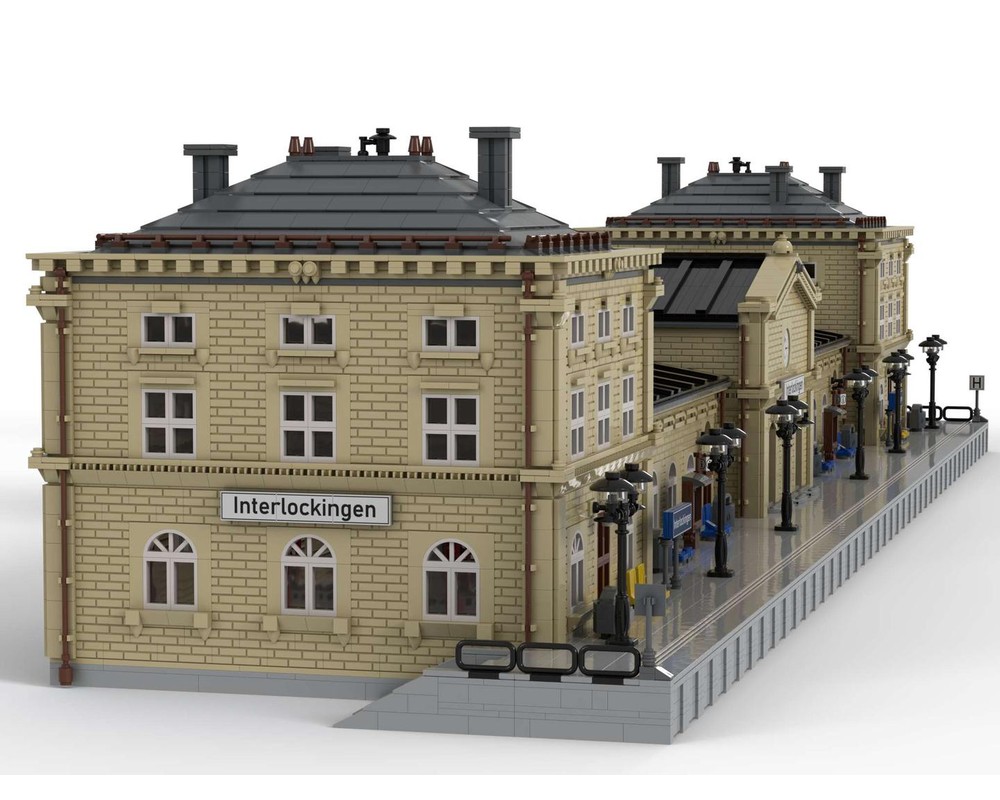 LEGO MOC Main Train Station "Interlockingen" by langemat | Rebrickable ...