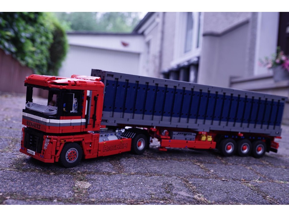 LEGO MOC Overseas Container Trailer (RC) by Huwi | Rebrickable - Build ...