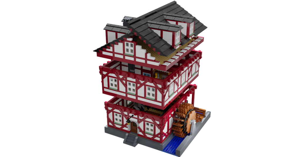 LEGO MOC Timber-framed mill by DrPhil | Rebrickable - Build with LEGO