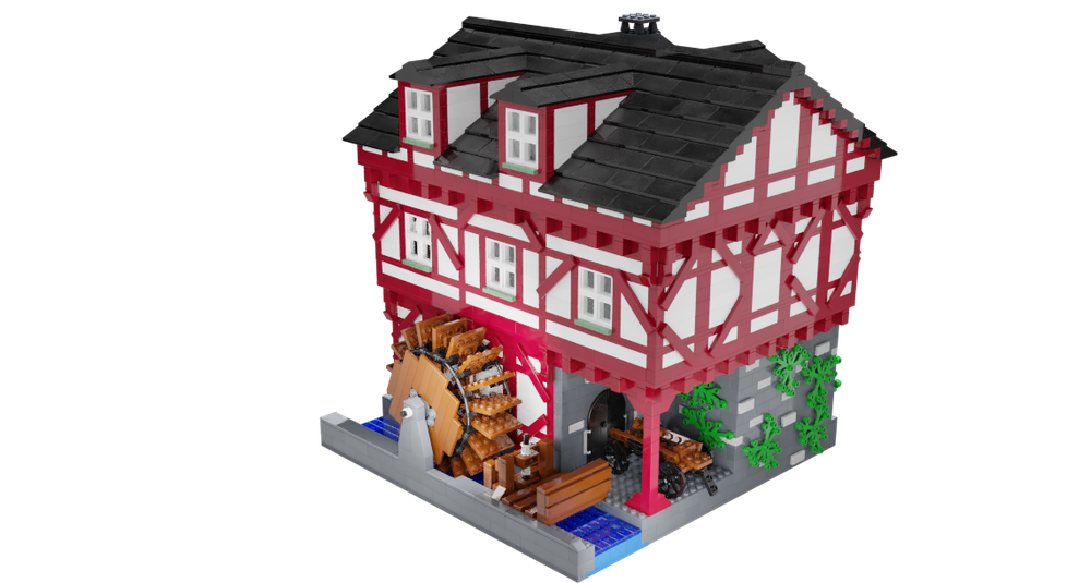 LEGO MOC Timber-framed mill by DrPhil | Rebrickable - Build with LEGO