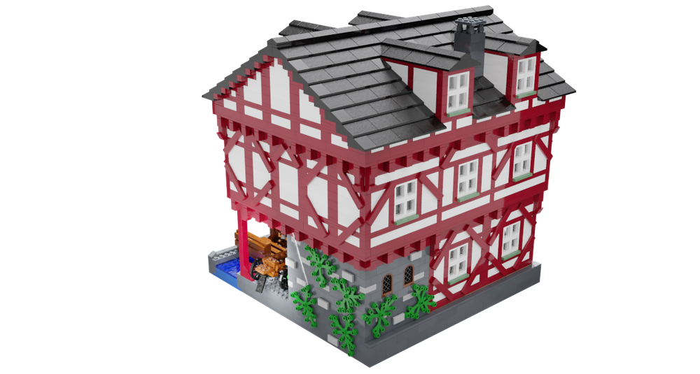 LEGO MOC Timber-framed mill by DrPhil | Rebrickable - Build with LEGO