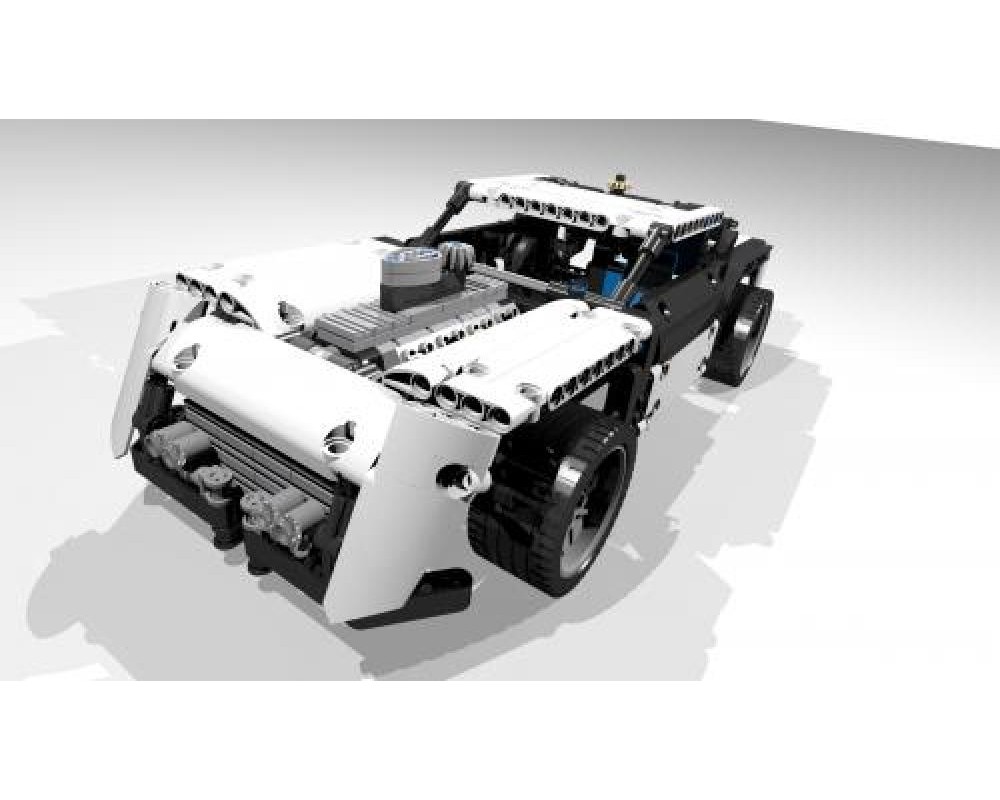 LEGO MOC-4993 BlackNWhite Racecar based on alternative build for 42041/ ...