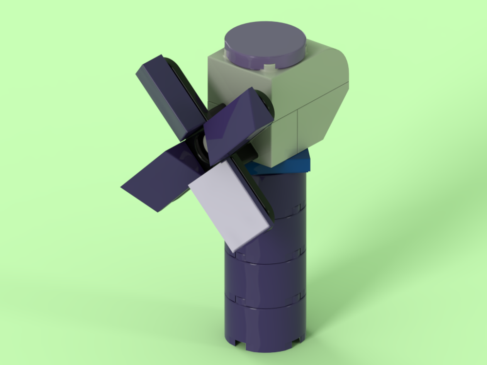 LEGO MOC Mini Functional Wind Turbine by AngiKiki | Rebrickable - Build ...