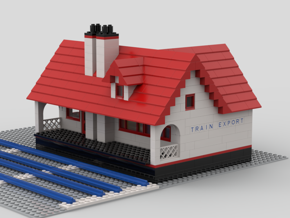 LEGO MOC train station (old lego style) by The long lego liftarm ...