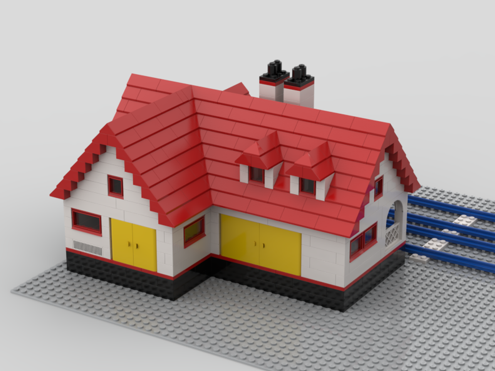 LEGO MOC train station (old lego style) by The long lego liftarm ...