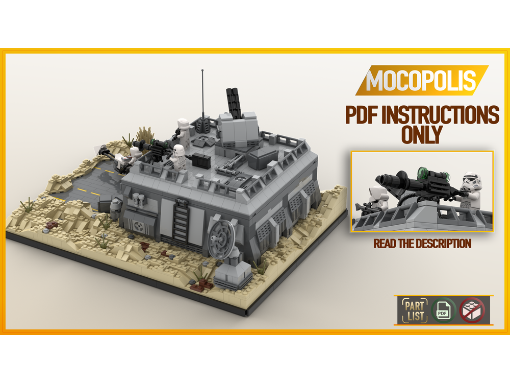 LEGO MOC LEGO MOC SW Base (Outpost) on Tatooine | PDF instructions (NO ...