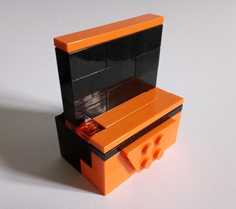 LEGO MOC Flat screen TV on orange/black table by Jimboblimb ...
