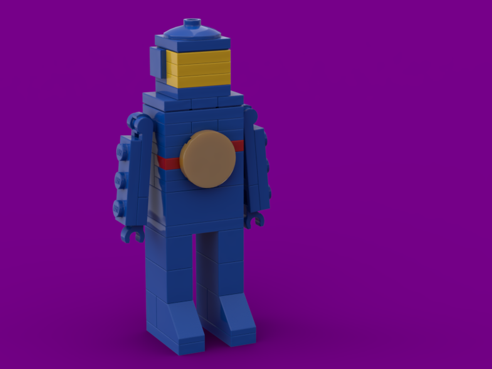 LEGO MOC Blue Classic Space Guy - Brickfigure by sm6rf8 | Rebrickable ...