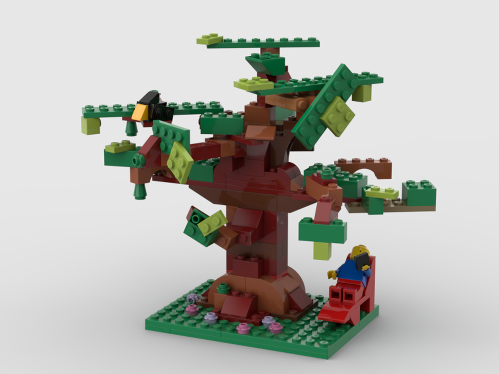 LEGO MOC Reading my kindle under a tree by nenalmapal | Rebrickable ...