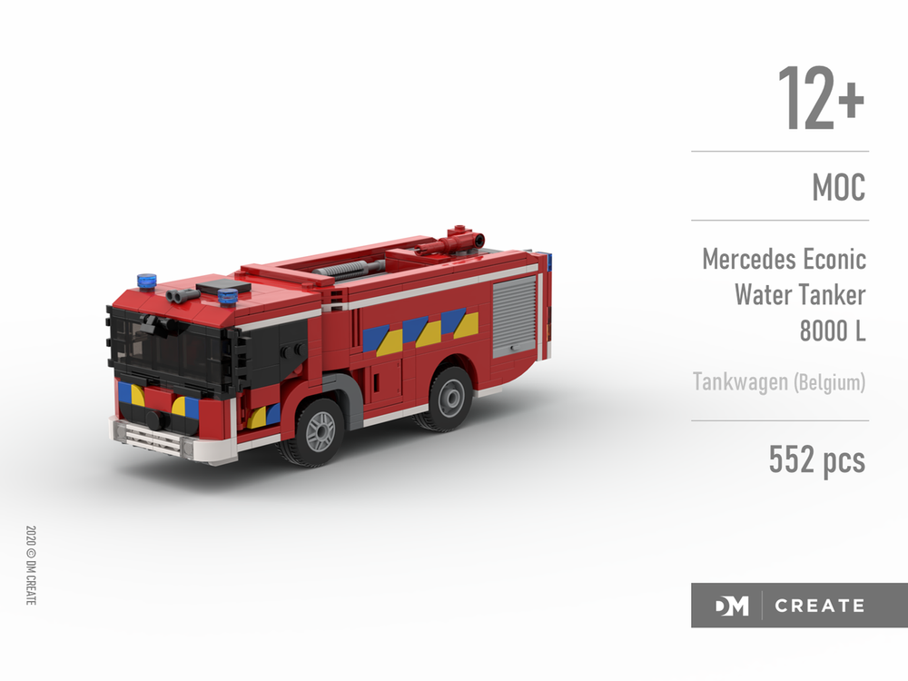 LEGO MOC Belgian Fire Truck - Mercedes Econic Water tanker 8000 L ...