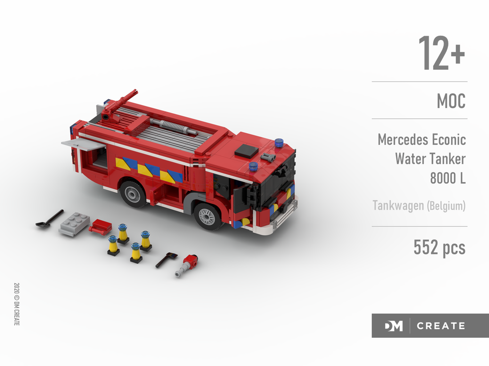 LEGO MOC Belgian Fire Truck - Mercedes Econic Water tanker 8000 L ...