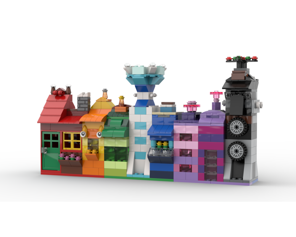 LEGO MOC 10695 Rainbow houses by Lenarex | Rebrickable - Build with LEGO