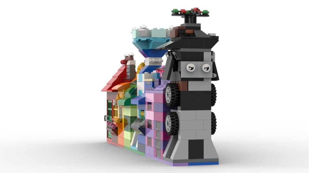LEGO MOC 10695 Rainbow houses by Lenarex | Rebrickable - Build with LEGO