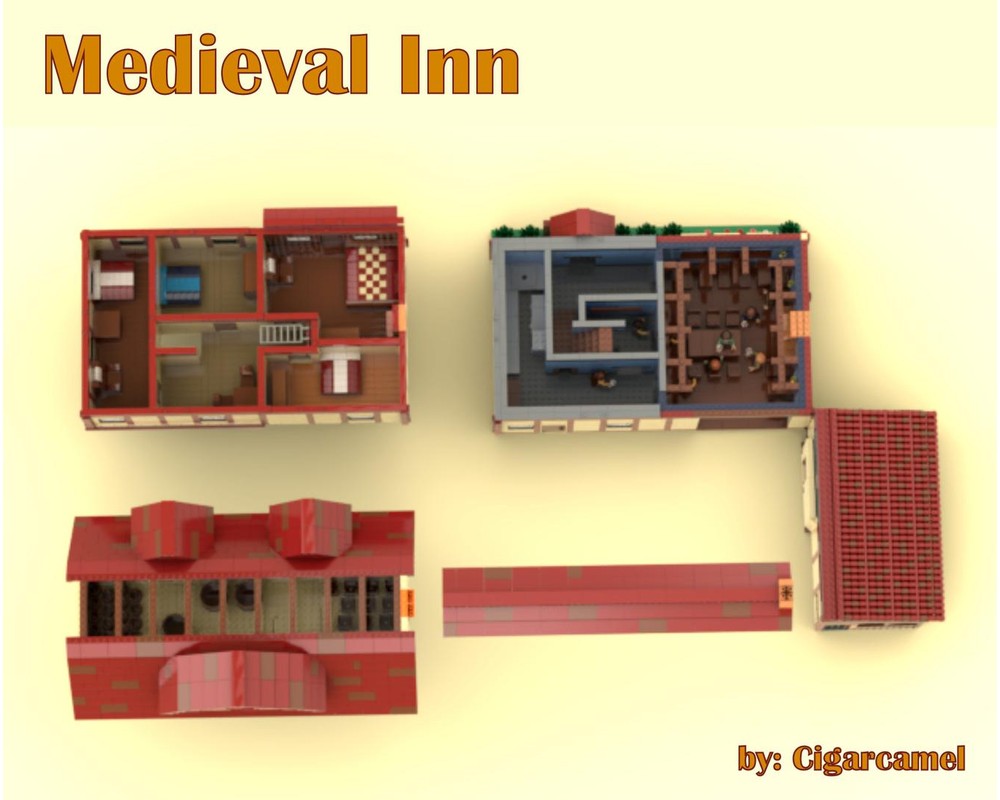 LEGO MOC Medieval Inn by cigarcamel | Rebrickable - Build with LEGO