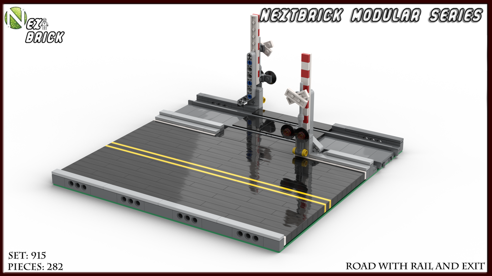 LEGO MOC NEXTBrick System Road with Rail and Exit by CyberLogic ...