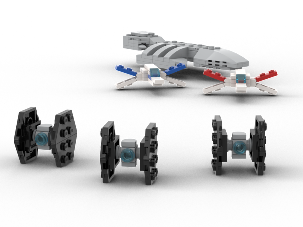 LEGO MOC Galactica attacked by TIEs and defended by X-Wings by eisi77 ...
