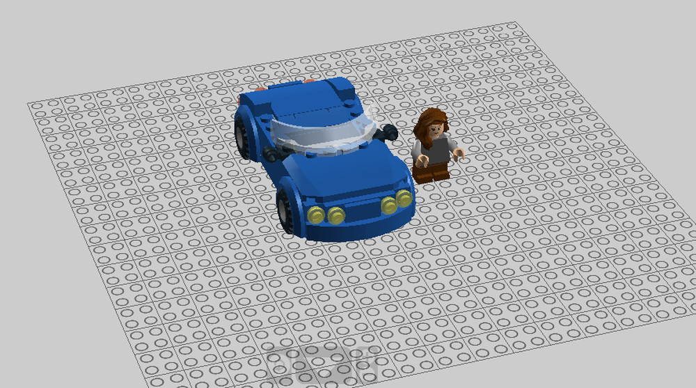 Lego Moc Blue Car By Hippogirl Rebrickable Build With Lego