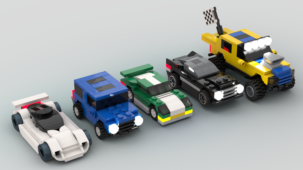 LEGO MOC Car pack #3 (1:55 scale) by Mobilox Studios | Rebrickable ...
