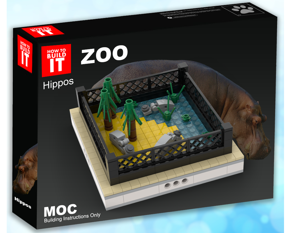 LEGO MOC Hippo | mini modular ZOO by gabizon | Rebrickable - Build with ...