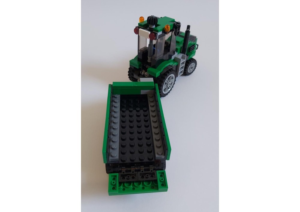 LEGO MOC Green Tractor with Trailer by l1anchu | Rebrickable - Build ...