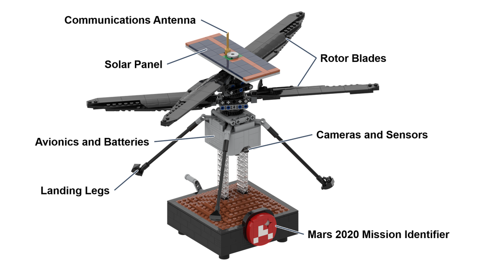 LEGO MOC NASA Mars Helicopter Ingenuity by Perijove | Rebrickable ...