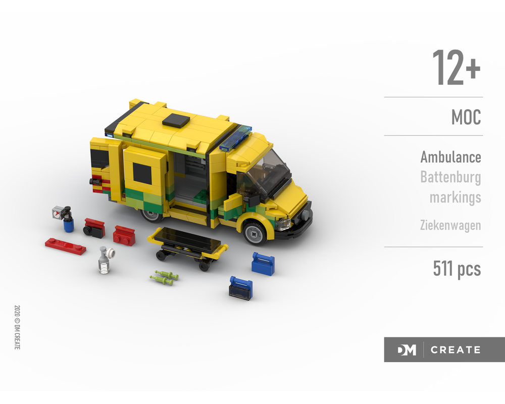 LEGO MOC Ambulance Mercedes Sprinter (Battenburg markings - Belgian ...